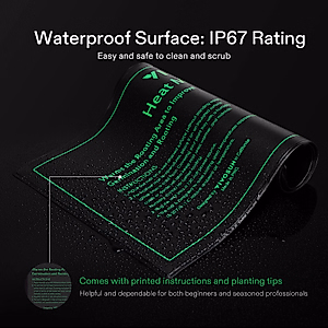 VIVOSUN 2 Pack Durable Waterproof Seedling Heat Mat Warm Hydroponic Heating Pad and 12-Pack Seed Starter Trays, 144-Cell Seed Starter Kit with Humidity Dome