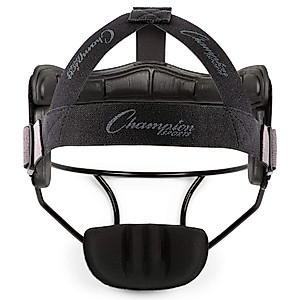 Champion Sports Steel Softball Face Mask - Classic Fielders Masks for Youth - Durable Head Guards - Premium Sports Accessories for Indoors and Outdoors - Black