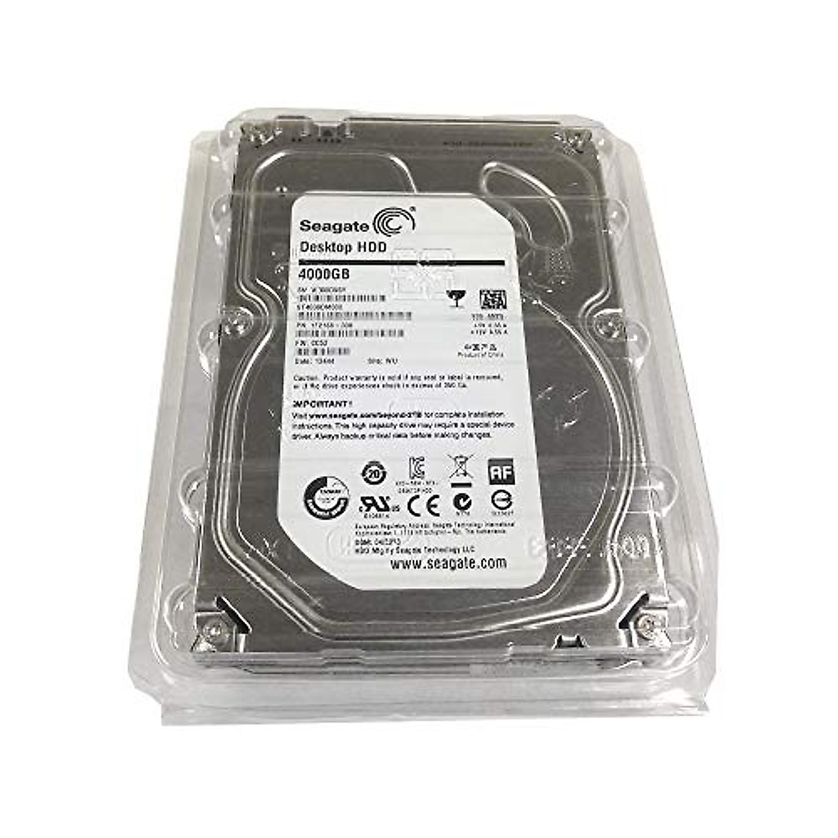 Seagate ST4000DM000 Desktop Hdd 4TB Sata 6GB/s Ncq 64MB Cache 3.5in Internal Bare Drive (Renewed)
