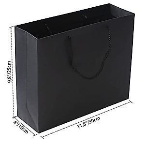 Black Luxury Magnetic Gift Box with Lid, Ribbons and Gift Bag, Medium Size-9.4x7x3 Inches, Great for Business, Christmas, New Year, Wedding, Birthdays, Groomsman, Husband, Presents Display and Packging