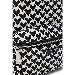 Kate Spade New York Sam Icon Modernist Hearts Jacquard Fabric Small Backpack Cream Multi One Size
