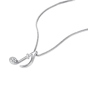 VANLAMS s925 Sterling Silver Musical Note Necklace for Women Girlfriend Quaver Music Jewelry Gifts