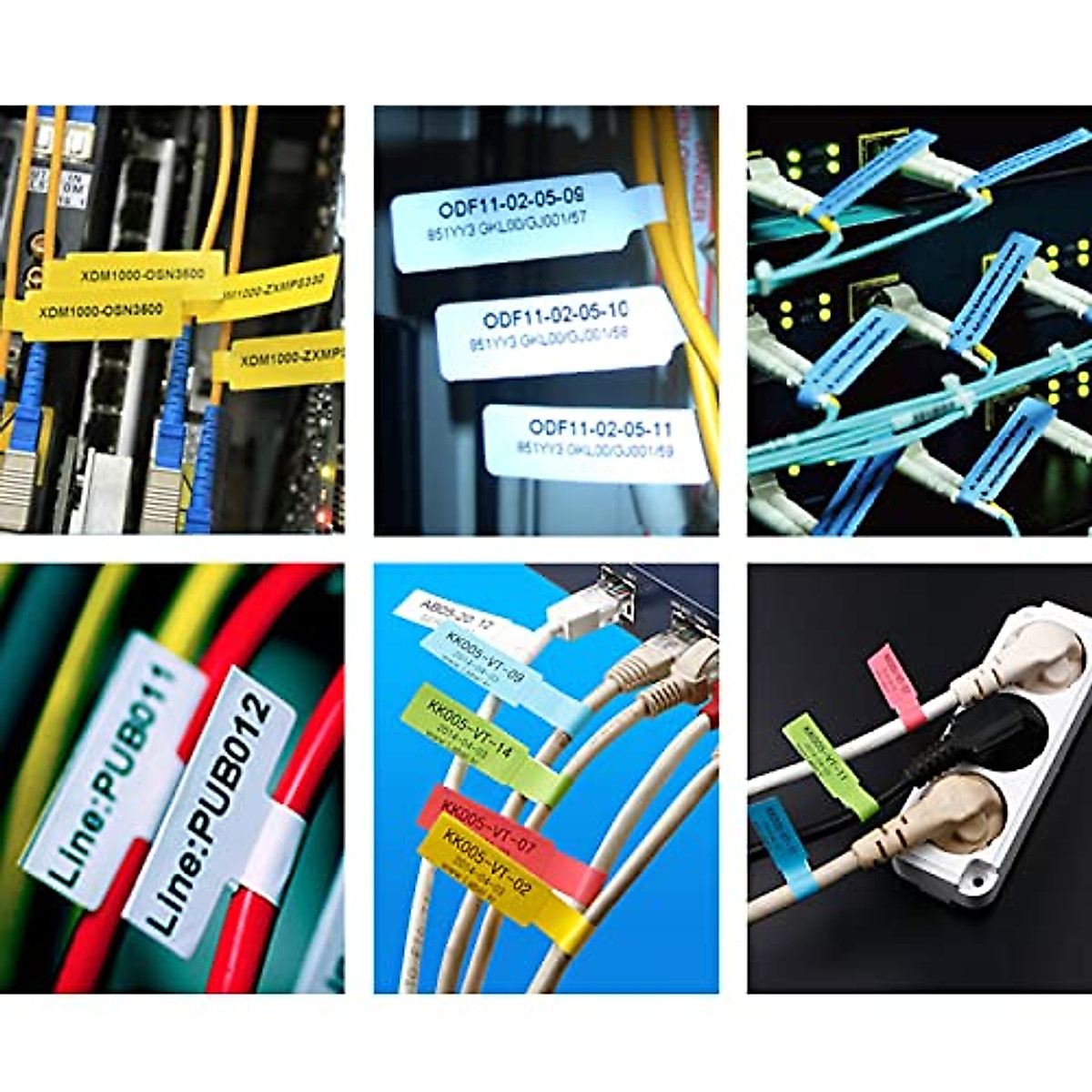 mewmewcat Label,Cable Label Self-Adhesive Thermal Printing Sticker Paper Waterproof Oil-Proof Tear Resistant Label Tape for Cables Wires Jewelry for DP23 Series Thermal Printer Label Maker Machine, 1