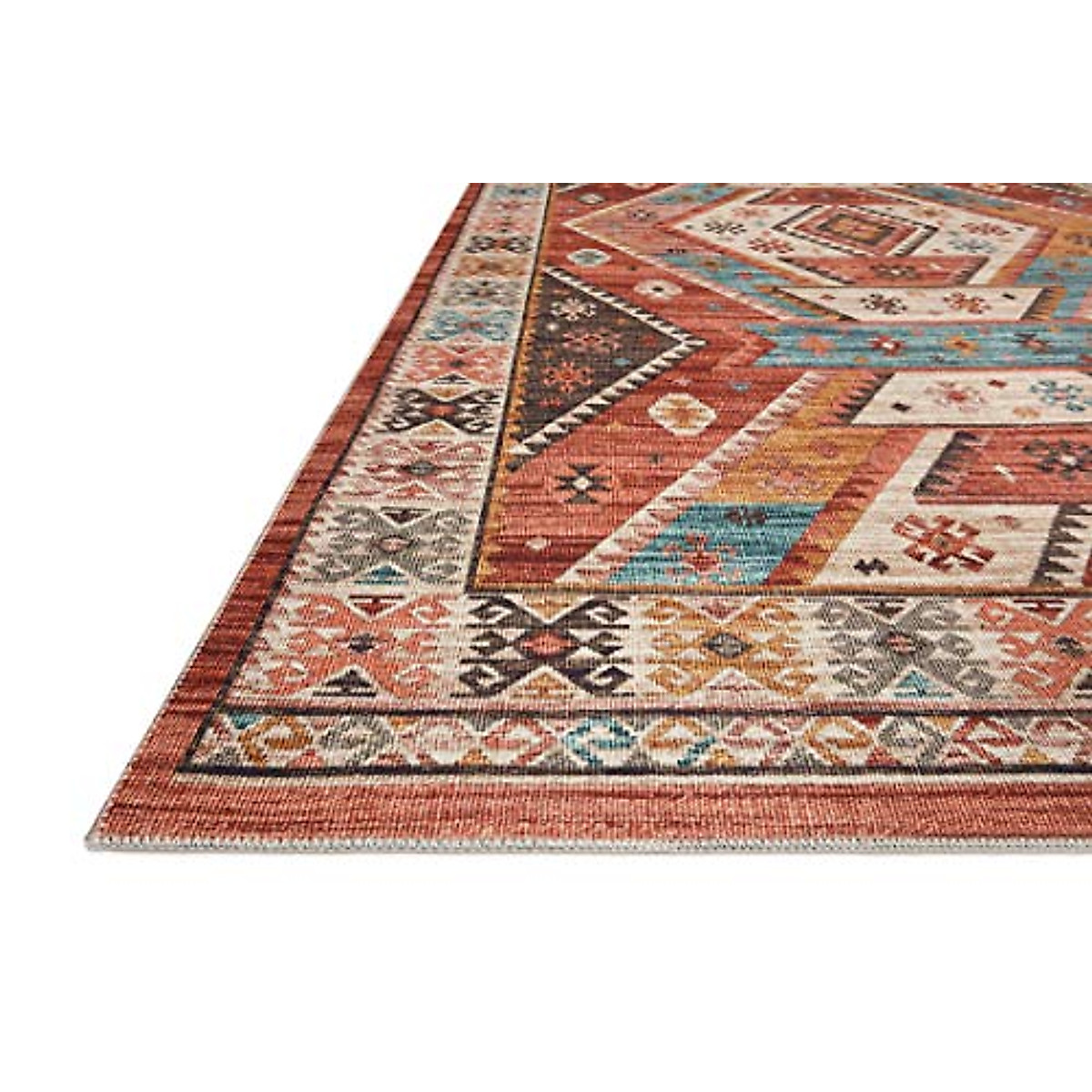 Loloi II Zion Collection ZIO-05 RED/Multi, Traditional 2'-3" x 3'-9" Accent Rug