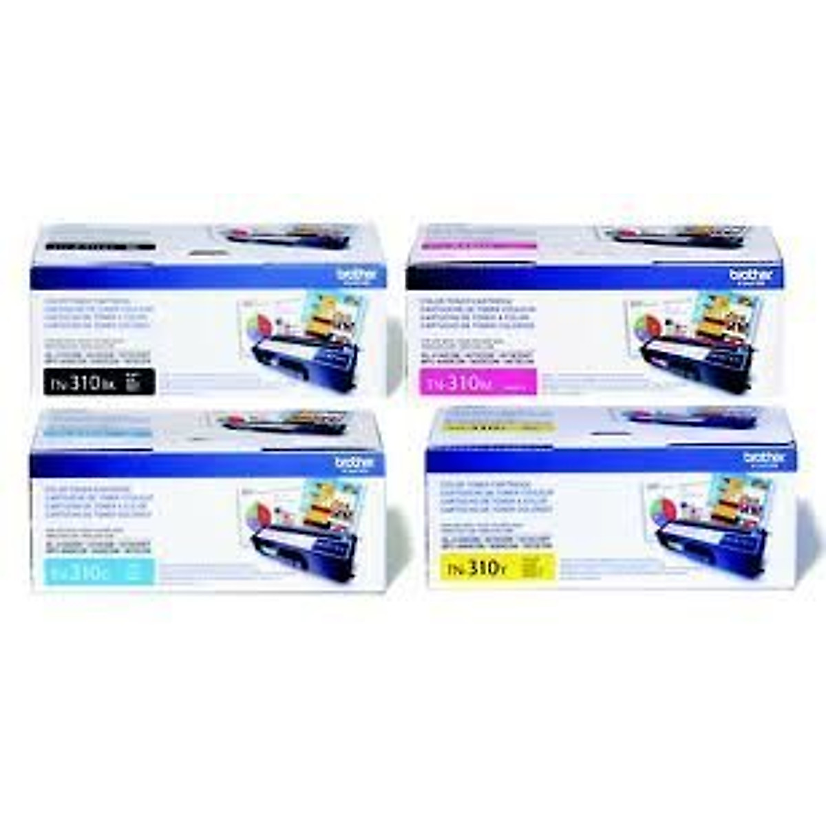 Brother HL 4570CDW Toner Cartridge (Black,Cyan,Magenta,Yellow, 4-Pack)