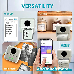 TRENDPJA - Mini Printer, Sticker Maker Machine, Bluetooth Printer for Phone, Small Pocket Printer, Wireless Label Printer, Thermal Mini Printer, Bluetooth Photo Printer for Scrapbooks, and DIY Crafts