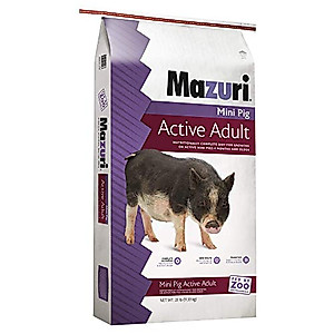 Mazuri | Nutritionally Complete Mini Pig Active Adult Food | 25 Pound (25 lb.) Bag