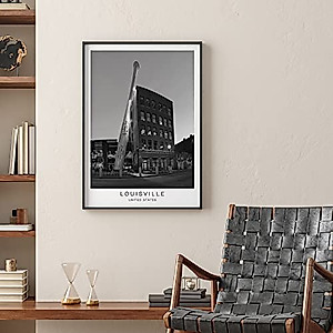 Dear Mapper Louisville United States View Abstract Road Modern Map Art Minimalist Painting Black and White Canvas Line Art Print Poster Art Line Paintings (Set of 3 Unframed) (16x24inch)