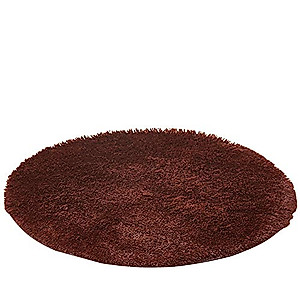 Kekon Ultra Soft Indoor Modern Round Area Rugs Fluffy Non-Slip Floor Carpets Silky Mat for Living Room Bedroom Kids and Baby Room Nursery and Pet (Coffee, 1ft)