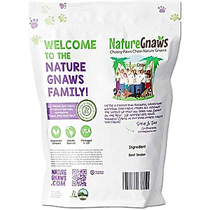 Nature Gnaws Tendons for Dogs - Premium Natural Beef Sticks - Simple Single Ingredient Tasty Dog Chew Treats - Rawhide Free - 4-5 Inch (8 oz)