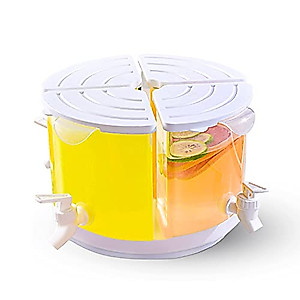 1.45 Gallons Beverage Dispenser with Spigot, Rotate 360° Removable Plastic Juice Dispenser, with Dust-Proof Lid & Large Capacity Removable Stand