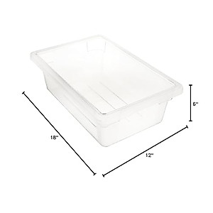 Winco Polycarbonate Food Storage Box, 12 by 18 by 6-Inch