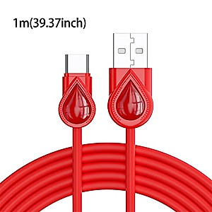 BGNTBUK Phone Charging Cables 2PCS 1m 3A Silicone Data Cable Mobile Phone Color Fast Charging Line Liquid Soft Plastic Flash Charging Cable C Charging Cable for Laptop