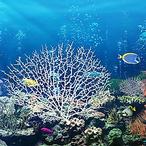 Simulation Coral Branch Artificial Sea Tree Peacock Tree Plastic Sea Trunk Branch Decorative Accessories for Fish Tank Aquarium Wedding Home(Brown)