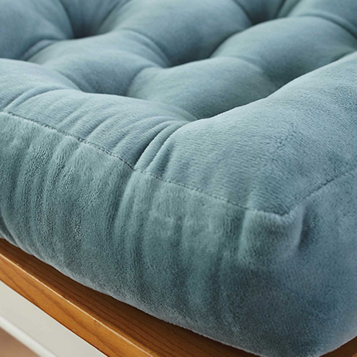 LUYAJYI Dining Chair Chair Cushions, 4 inch Thick Chair Cushions, Warm and Comfortable Square Chair Cushions for Home, Kitchen, Living Room Decor (Black, 17.7x17.7 inch)