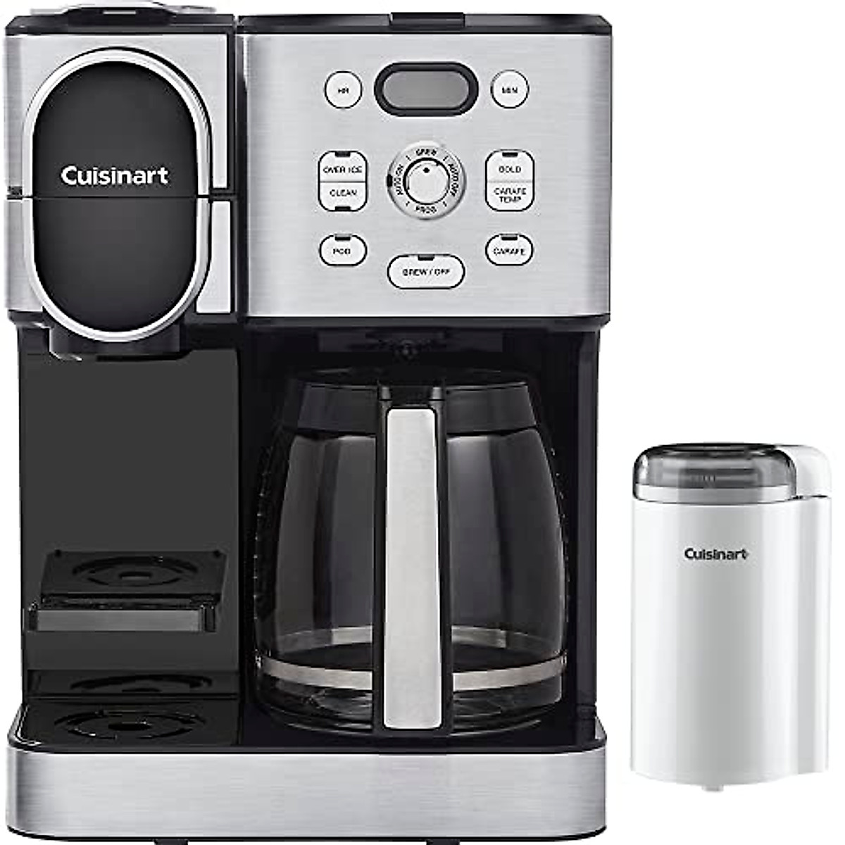 Cuisinart SS-16 Coffee Center Combo in Stainless Steel Coffee Bar Coffee Grinder (White) Bundle
