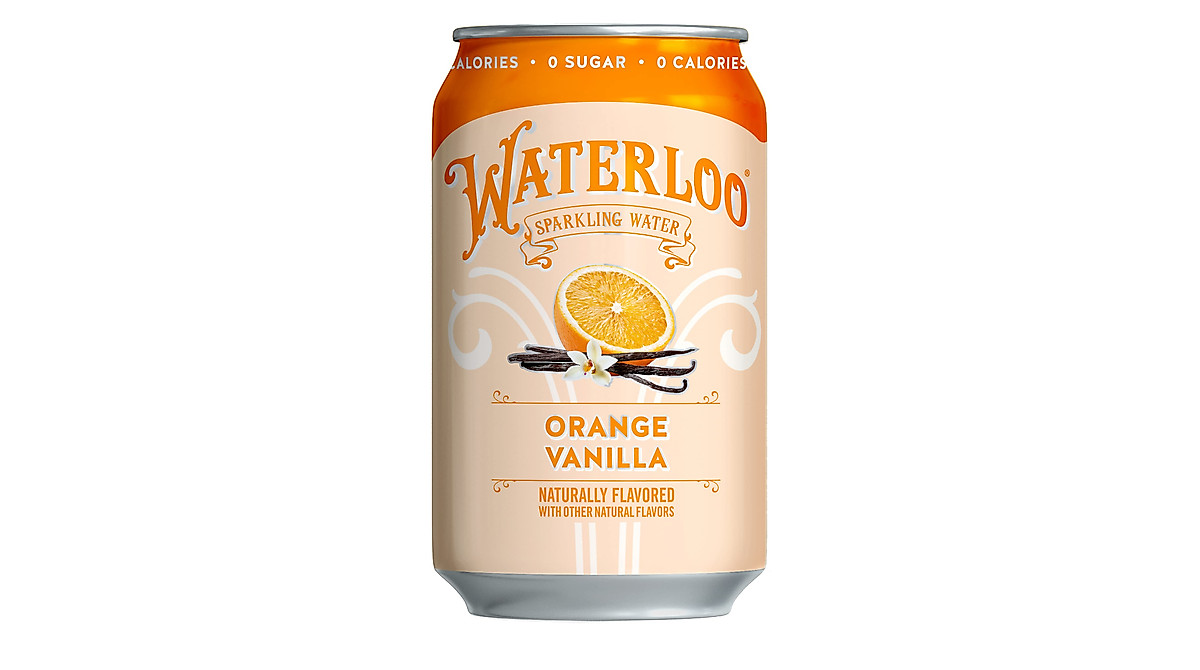 Waterloo Orange Vanilla Sparkling Water 12oz Cans - Zero Sugar & Calories