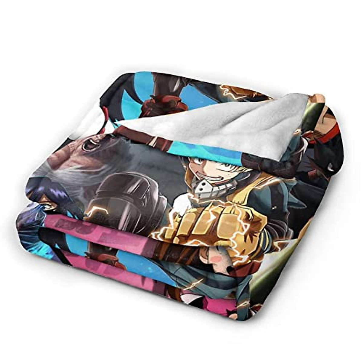 Anime My Hero Cartoon Throw Academia Blanket Flannel Soft Cozy Warm Lightweight Blankets for Travelling Camping Living Room Sofa Bedroom Decor Gifts (My Hero Academia Blanket, 60in*80in)