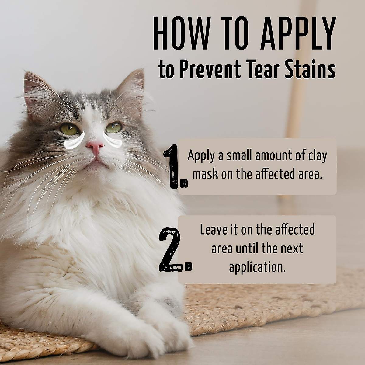 Tauro ProLine Pure Nature Stainless Look Clay Shield Mask Tear Stain Remover and Eye Cleaner, Grooming Product Ideal for All Dogs and Cats Eyes, Ears, Mouth Area Suitible for Home or Professional Use