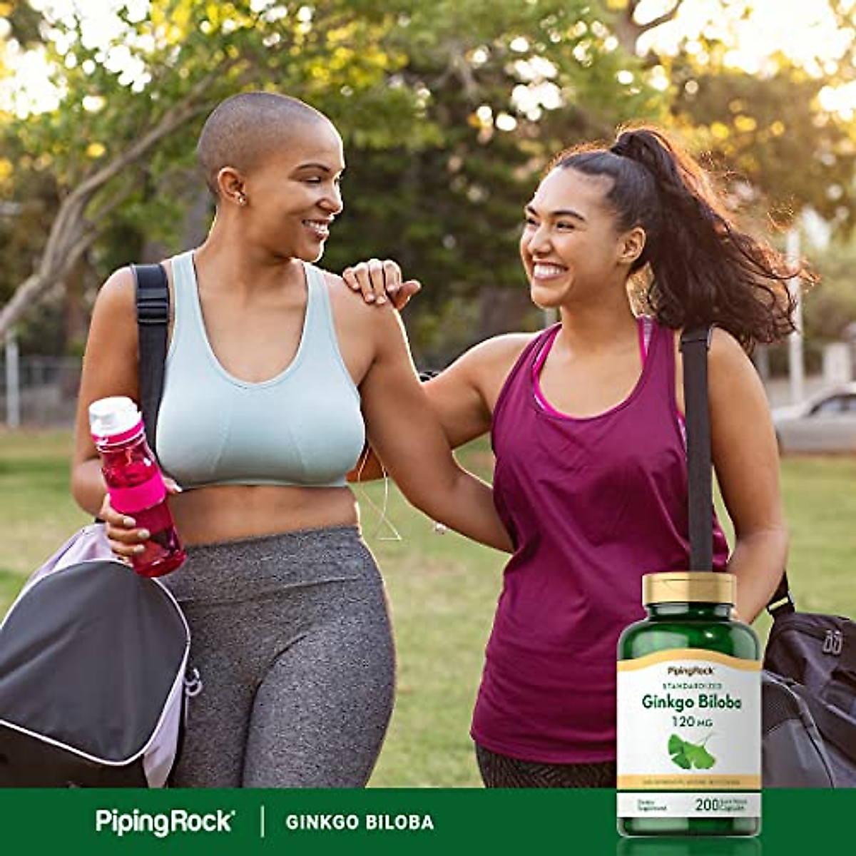 Piping Rock Ginkgo Biloba 120mg | 200 Capsules | Standardized Extract Supplement | Non-GMO, Gluten Free