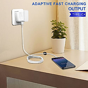 Charger for Samsung Galaxy S9, Swadaws 2 Pack Adaptive Fast Wall Android Cell Phone Tablet Charger Station Adapter with USB Type C Cable Compatible Samsung Galaxy S20 S10 S10e S8 Plus/Note 8 9 (White)