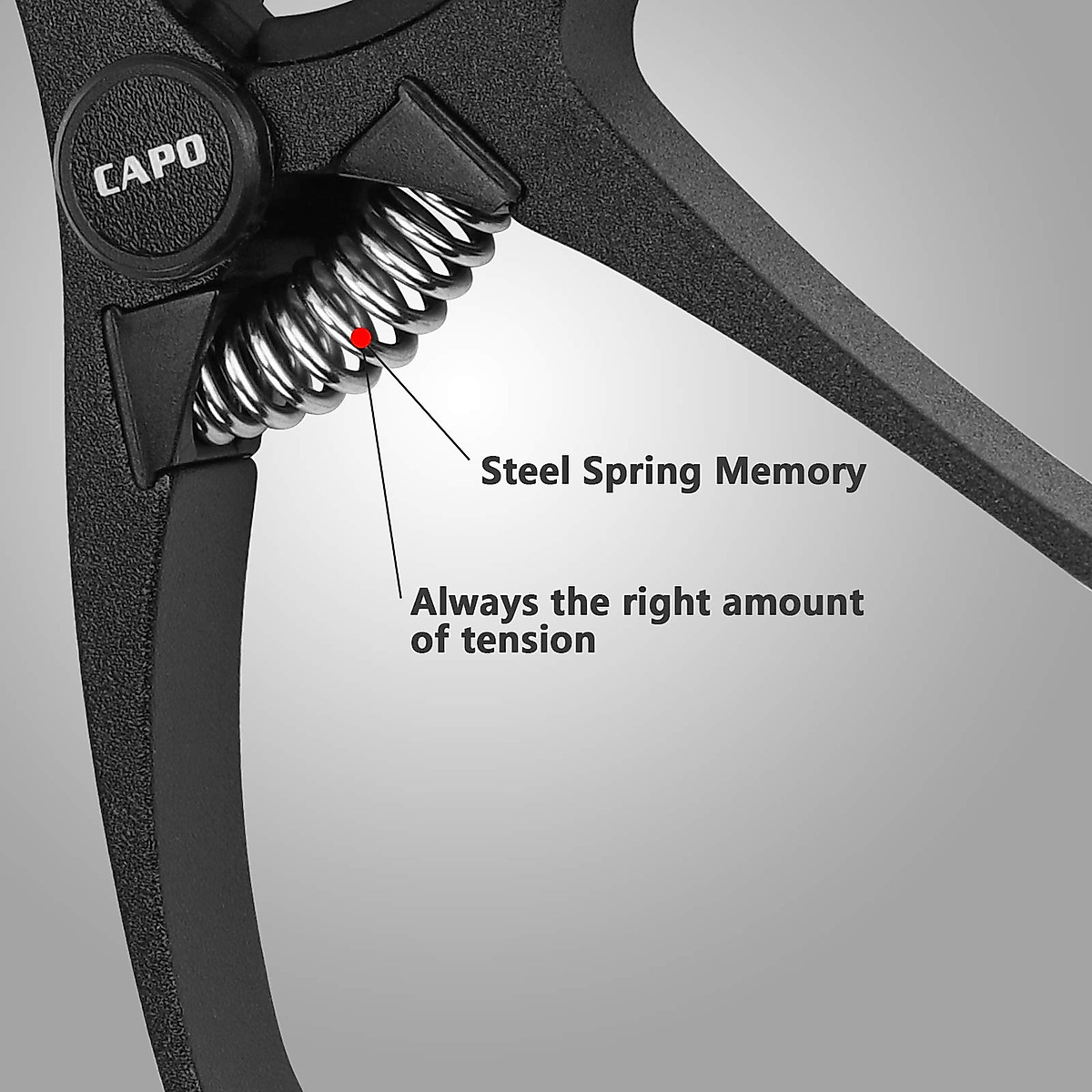 Capo for Banjo, Capo for Guitar, Electric Guitar Capo, Capo for Acoustic Guitar, Ukulele and Bass, Quick Release Capo for Banjo and Mandolin, Made of Ultra Lightweight Aluminum Alloy (Matte Black)