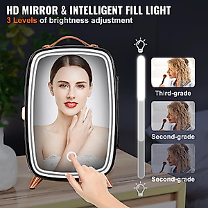 VEVOR Mini Fridge 6L Skincare Refrigerator with LED Light and HD Mirror, AC/DC Makeup Cooler for Skin Care Cosmetic Storage, Chill Face Mask Drink, Small Cooling for Bedroom Dorm Desktop, Black