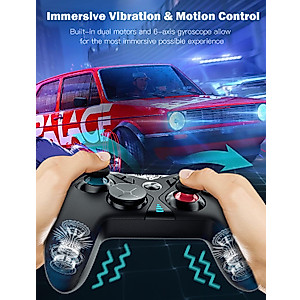 NexiGo Elite Switch Pro Controller with 4 Back Buttons, Swappable D-pad & Left Joystick, Trigger Stops, Turbo, Dual Vibration, Bluetooth, for Nintendo Switch/Lite/OLED