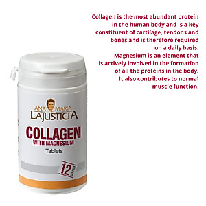 Ana Maria Lajusticia - High Absorption Hydroliezd Collagen Pills with Magnesium. Healthy Skin, Nails, Hair and Ligaments. Natural Supplement, 75 Tablets.