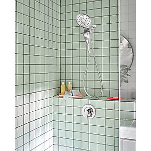 Moen Verso Chrome Rain Shower Head and Detachable Handshower Combination with Infiniti Dial and Magnetix Docking System, 60" Hose, 220C2