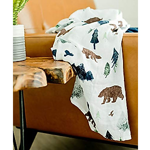SARANONI Swaddle Blanket Luxury Decorative Baby Muslin Swaddle (Yosemite, 47" x 47")