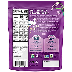 Lundberg Jasmine Rice, Microwave or Stovetop, 6-Pack – Long-Grain, Fluffy & Aromatic, Ready in 90 Seconds, Regenerative Organic Certified, 8 Oz Ea