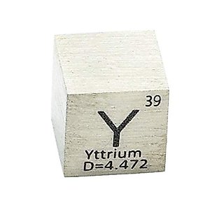 10mm Yttrium Element Cube for Element Collection 0.39" Y Density Cube Periodic Table Collect DIYs Biz Gift