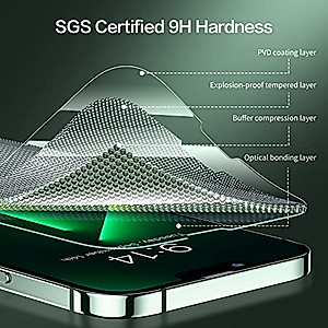 SmartDevil 3 Pack Screen Protector for iPhone 13 Pro Max/iPhone 14 Plus(6.7 Inch), [Easy Installation Frame][Double Military Grade Shatterproof] HD Bubble Free 9H Tempered Glass-Case Friendly