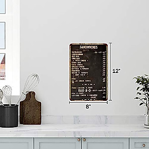 1940's Diner Menu Sign Restaurant Decor Diner Signs 50s Decoration Retro Home Vintage Plaque Wall Art Tin Kitchen Lunch Gift 8x12 Metal 208120068015