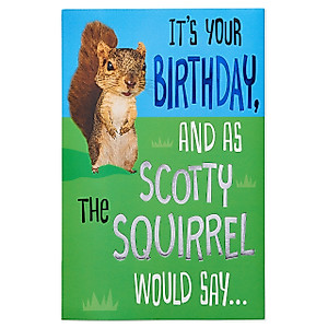 American Greetings Funny Birthday Card (Squirrel)