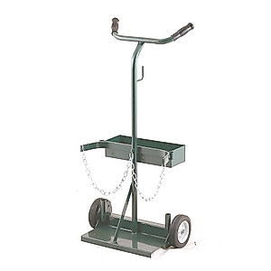 Harper Trucks 140-71 Deluxe Welding Cylinder Hand Truck, 39-Inch High x 19-Inch Wide with 6" x 1.5" Solid Rubber Wheels