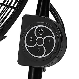Lasko Metal Commercial Grade Electric Plug-In High Velocity Floor Fan with Wall Mount Option and Remote Control for Indoor Home, Bedroom, Garage, Basement, and Work Shop Use, Black H20660 Large