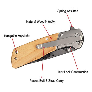 Gifts For Men - Personalized Knife Pocket Knife Engraved Custom For Men - Idea For Dad Boyfriend Him Husband Son - Father's Day Anniversary Birthday