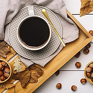 6Pcs Coffee Stirrers Sticks, Stirring Ground Espresso Use French Press Brew Method, Stainless Steel Bar Spoon for Hot Tea Coke Cocktail Mixing