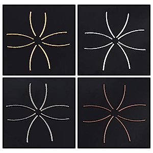 PH PandaHall 240pcs 4 Colors Curved Noodle Tube Beads 35mm Sleek Twist Curved Long Tube Spacer Beads for DIY Wrist Bracelet Anklet Necklace Earring Jewelry Making