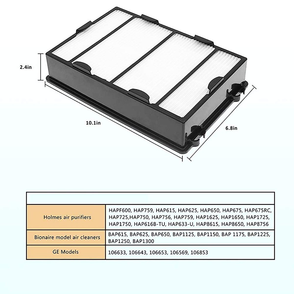 I clean Replacement Holmes HAPF600 B Filter, Fit with Holmes HEPA Air Filter,Part # HAPF600, HAPF600D, HAPF600D-U2