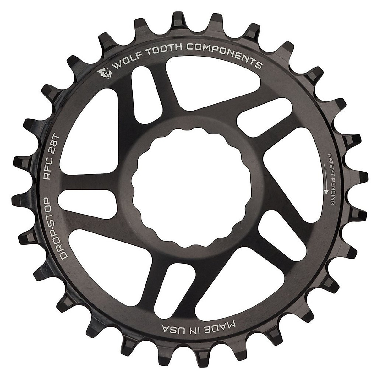 Wolf Tooth Direct Mount Round Mountain Bike Chainrings for Race Face Cinch (30 Tooth, Drop-Stop A, Boost, MTB)