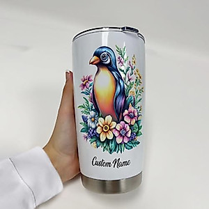 Penguin Gifts, Personalized Tumbler with Penguin Animal’s Name – Custom Cup for Animal Lovers, Gift for Women, Men, Boys, Girls, Gift for Birthdays & Christmas, 20oz Steel Coffee Cup xxuXqZ