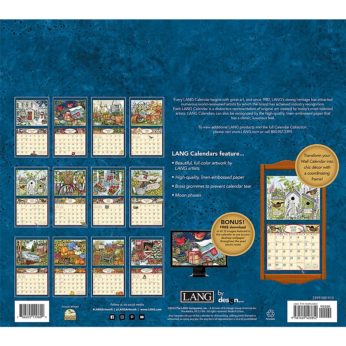 LANG HEART & HOME® 2023 WALL CALENDAR