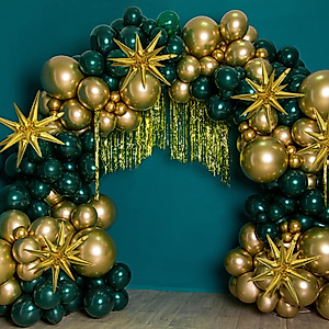 HOUSE OF PARTY Black Star Balloon 6 Pcs - 22 Inch Foil Star Balloons Metallic Shine | Star Mylar Spike Balloons for Halloween Decorations Outdoor or Indoor & Bachelorette Party Supplies