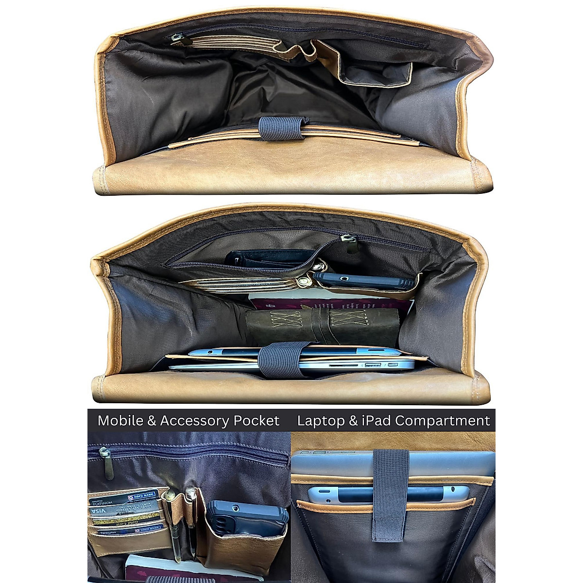 Handmade Genuine Leather Backpacks Laptop Computer Bag for Men Women Gift for Him Her