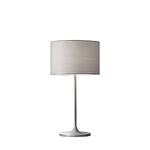 Adesso 6236-02 Oslo Table Lamp, 22.5 in., 60 W Incandescent/13W CFL, White Metal, 1 Table Lamp