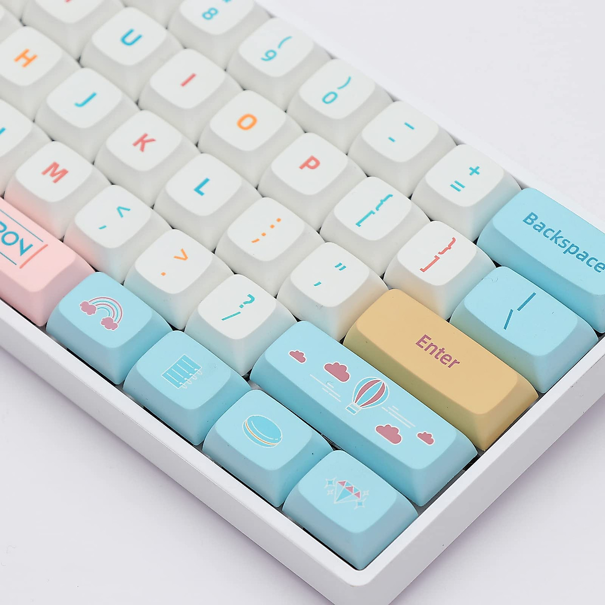 EPOMAKER SK61 61 Keys Hot Swappable Mechanical Keyboard with RGB Backlit, NKRO, IP6X Waterproof, Type-C Cable for Win/Mac/Gaming (Gateron Optical Brown, Macaron)