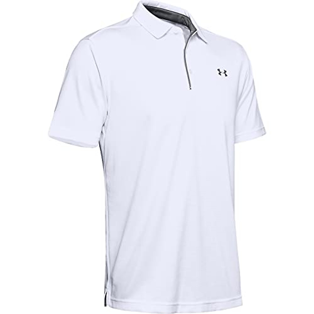 Under Armour mens Tech Golf Polo , White (100)/Graphite , Medium